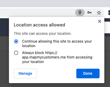 How do I share my location with the web browser?